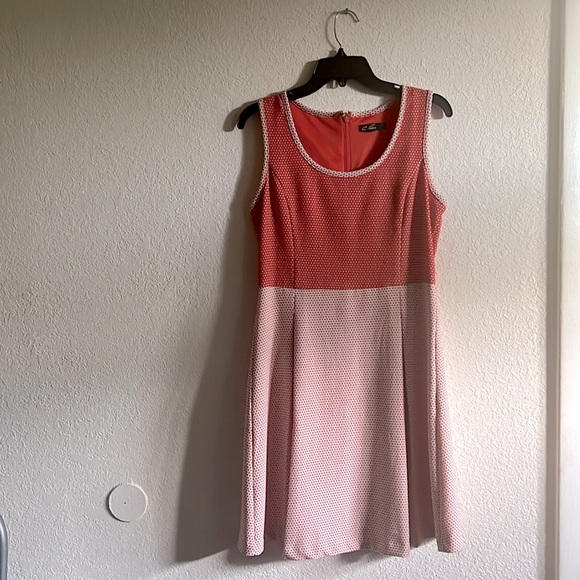 C. Luce | Dresses | Cluce Two Tone Orange Pleated Dress | Poshmark